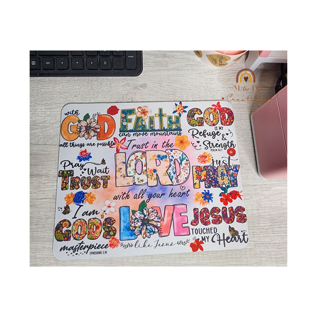 Faith Lord Love Mouse Pad – Mom and Daughter Creation