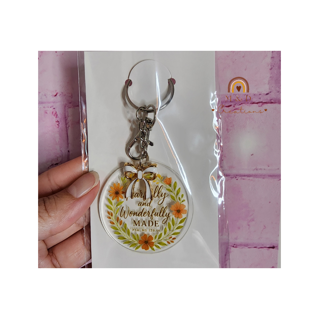 Fearfully & Wonderfully made Keychain – Mom and Daughter Creation